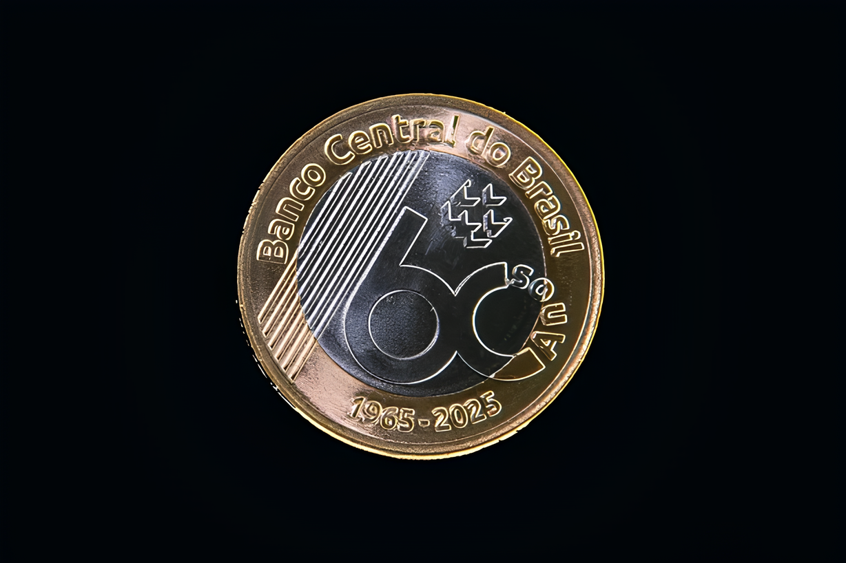 BC lança moeda comemorativa de R$ 1 pelos 60 anos